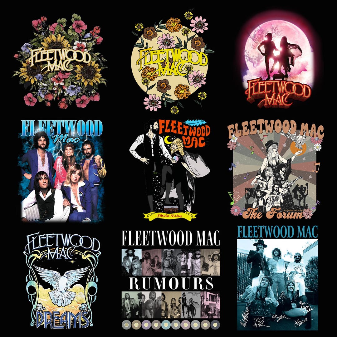 Bundle FLEETWOOD MAC Png, Rock and Roll Band Music Png, Fleetwood Mac ...