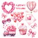 Valentine's Day Clipart, Watercolor Valentines, Hearts, Hearts Clipart ...