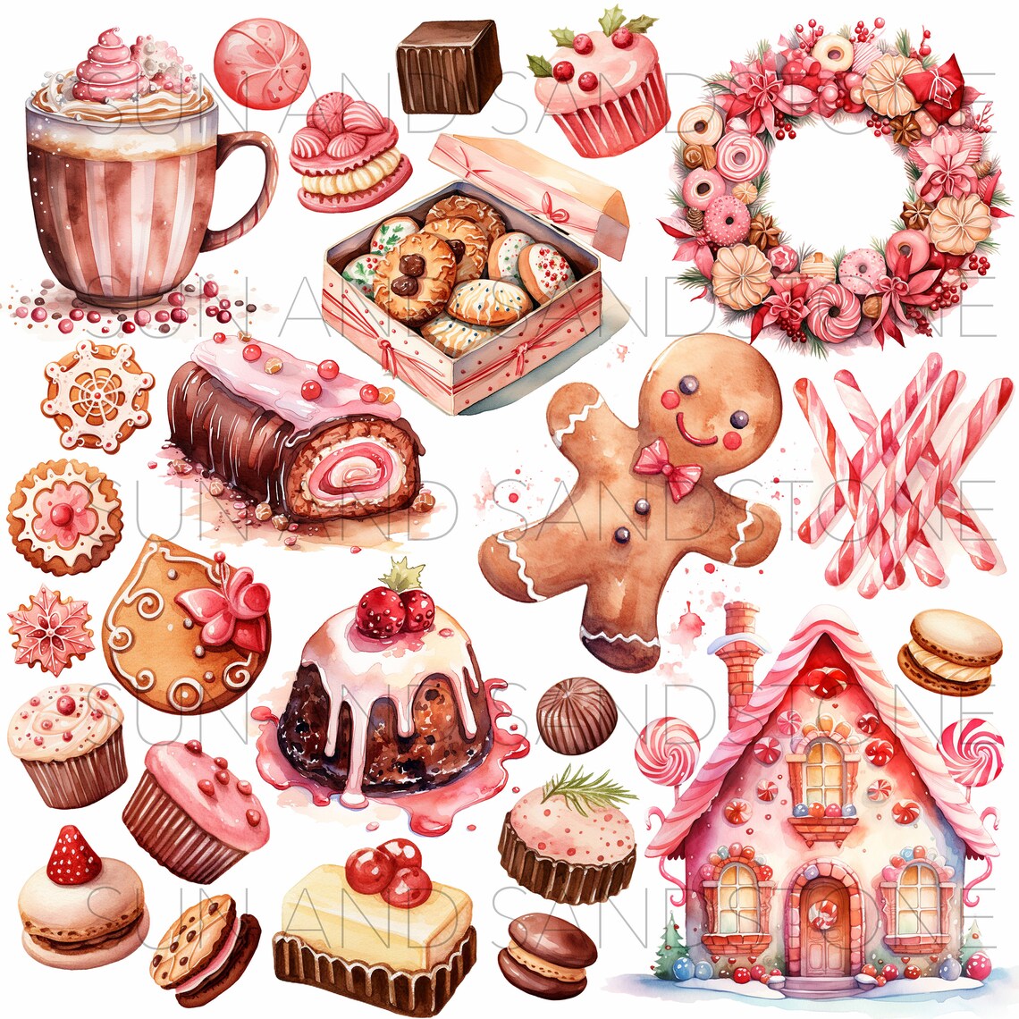 Christmas Sweets Clipart, Holiday Food Clipart, Holiday Clipart ...