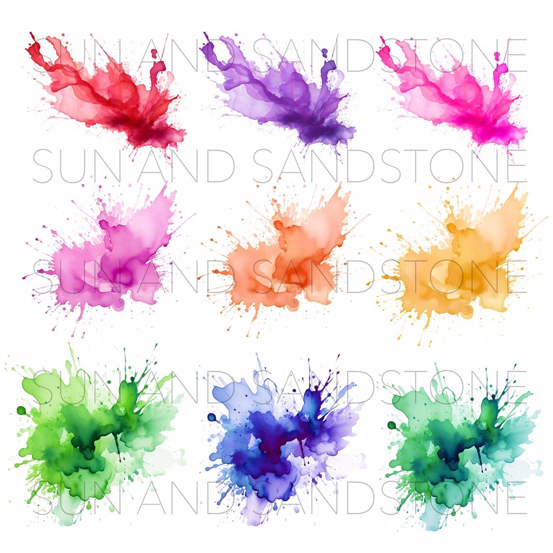 Watercolor Art Clipart, Paint Splatter, Artist Clipart, Painting ...