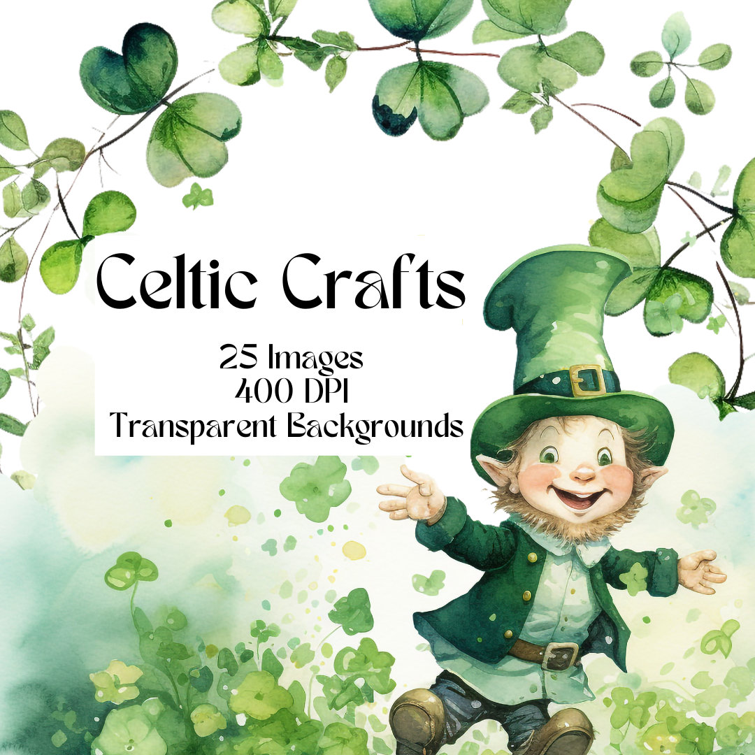 St. Patrick's Day Clipart, Shamrock Clipart, Watercolor Clipart, Clover ...