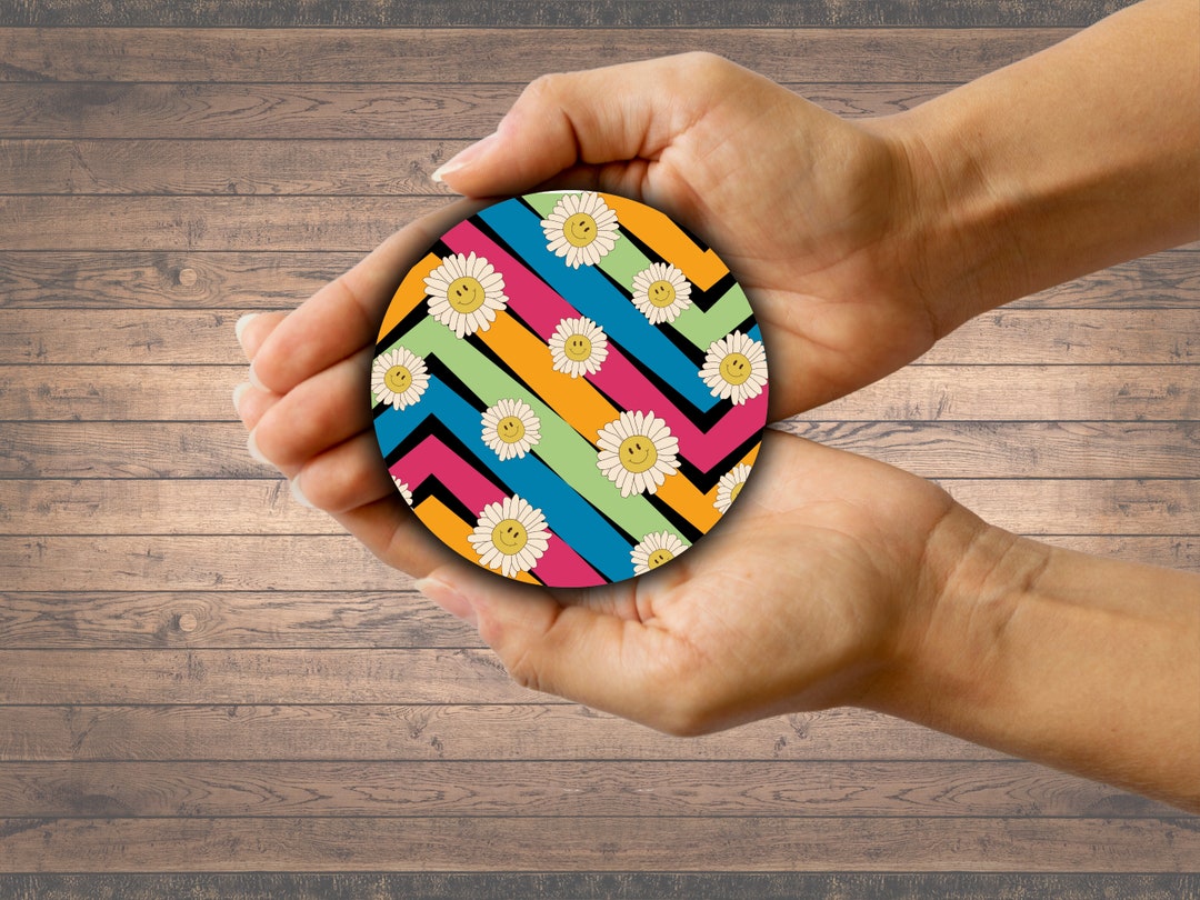 Car Coaster PNG, Car Freshie Round, Sublimation Design, Cute Retro ...