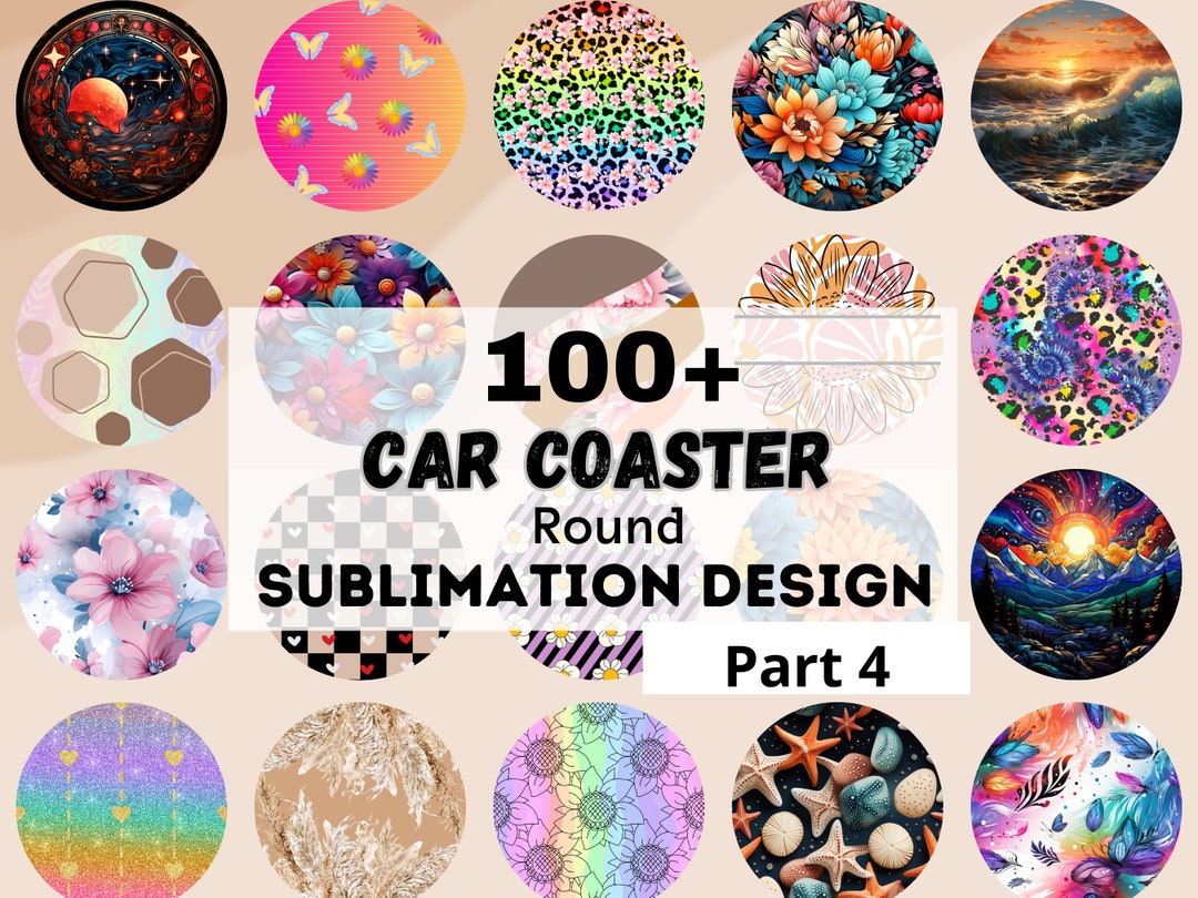 Car Coaster PNG Bundle for Sublimation Retro Bundle Sublimation ...