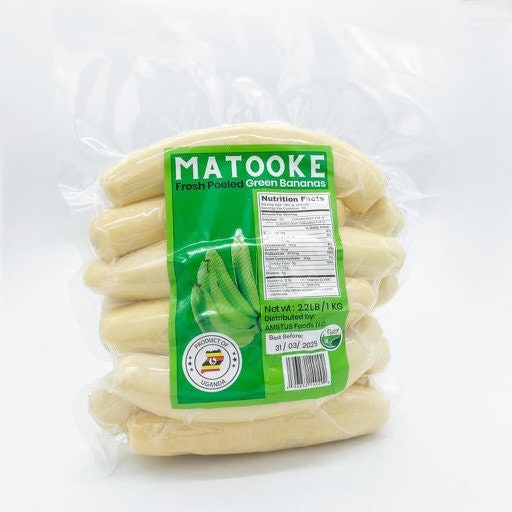 MATOOKE unripe Peeled Green Bananas Frozen 2.2lb, 1 Pack - Etsy