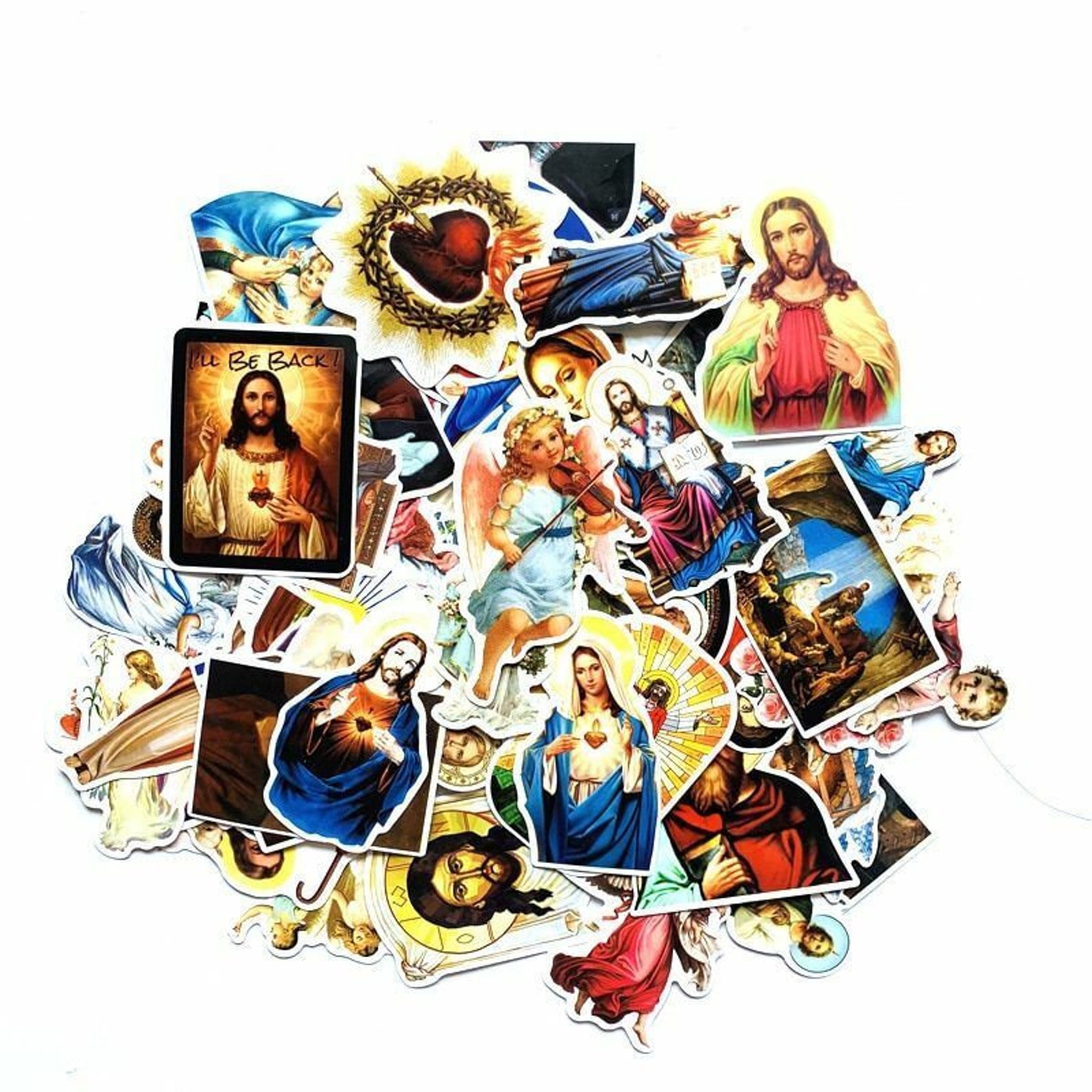 68pcs Christianity Sticker Pack Catholicism Jesus Christ Virgin Mary ...