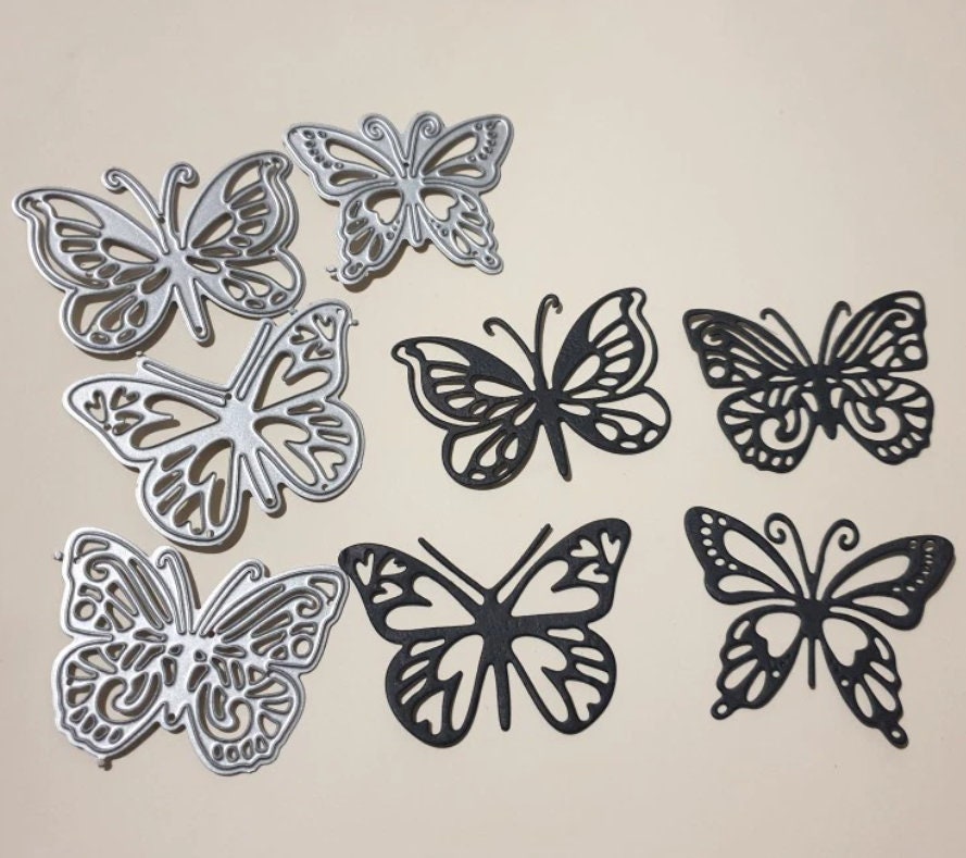 4pcs Butterfly Metal Cutting Dies Embossing Diy Scrapbook Album Paper ...