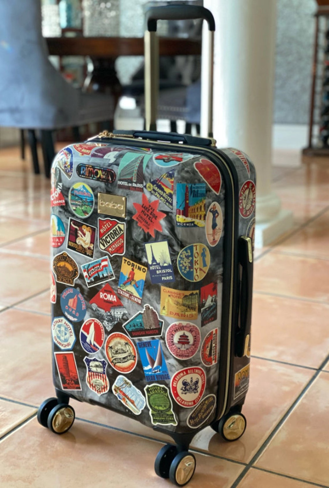 56pcs Rimowa Travel Retro Stickers Pack International Hotel Tide ...