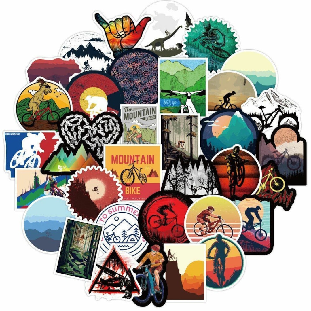 50pcs Mountain Bike Stickers Pack Outdoor Mtb Bicycle Country Ride Diy ...