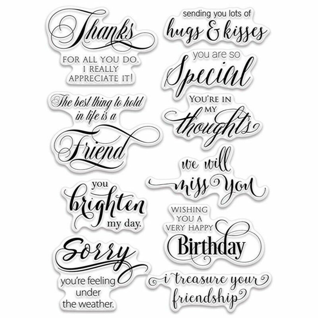 Thanks English Words Transparent Clear Silicone Stamp Friendship ...