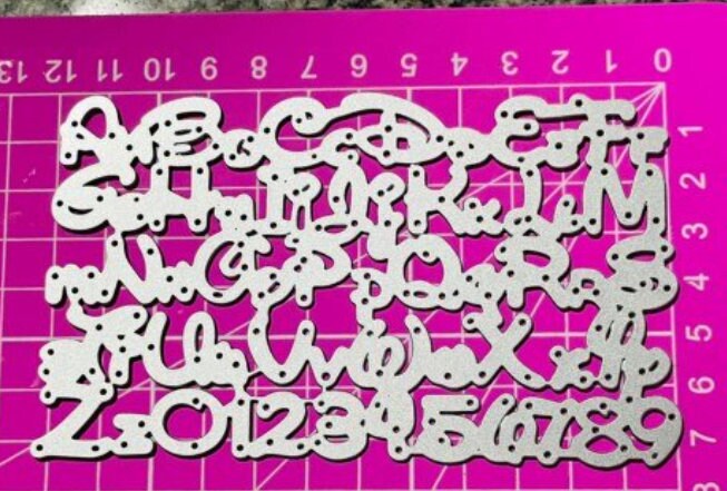 Disney Style Alphabet Letters Numbers Cutting Dies Diy Scrapbooking ...
