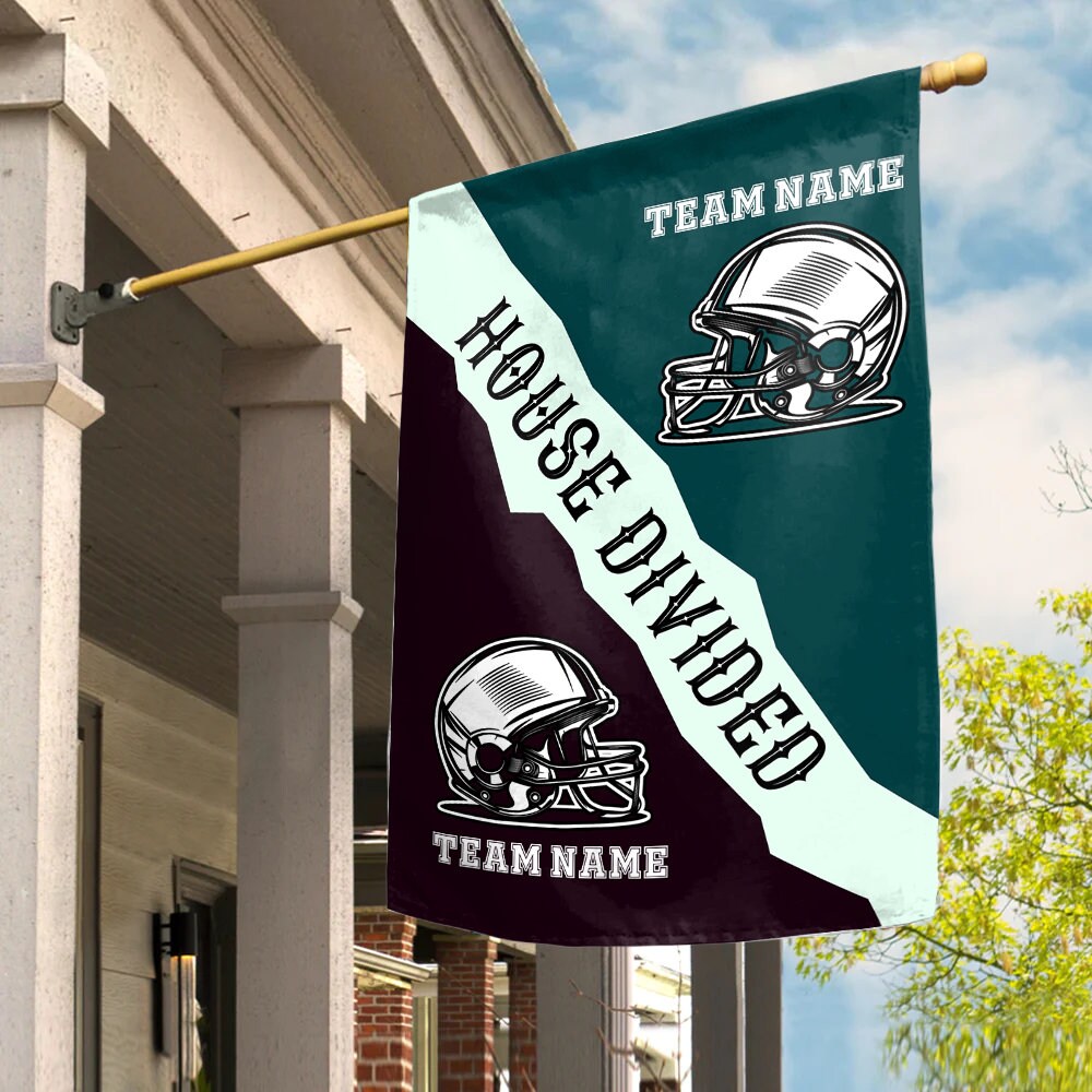 Custom House Divided Garden Flag/House Divided Baseball/Football Team ...