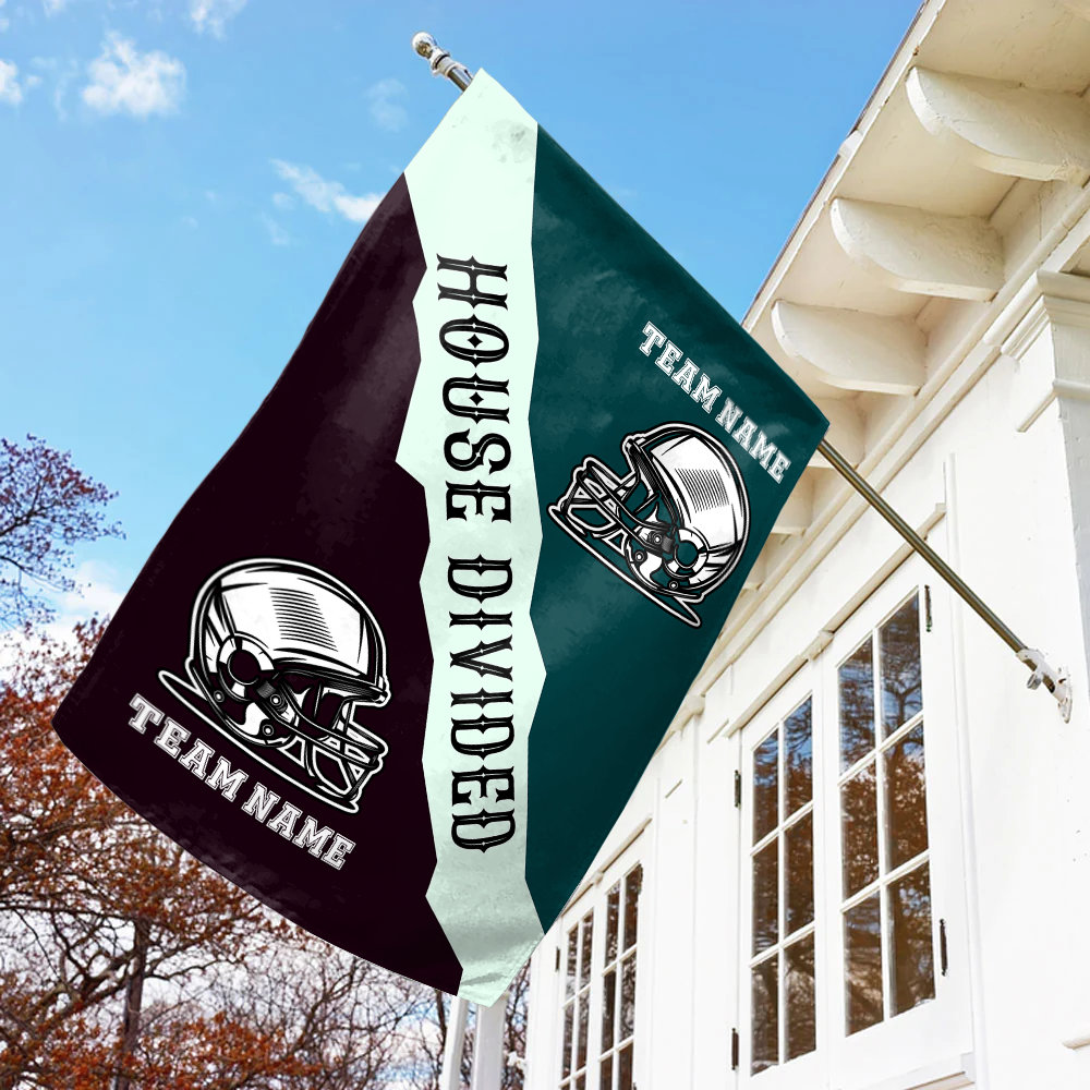 Custom House Divided Garden Flag/House Divided Baseball/Football Team ...