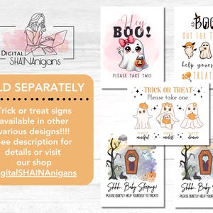 Halloween Printable Trick or Treat Candy Sign, Take One, Take Two, Take ...