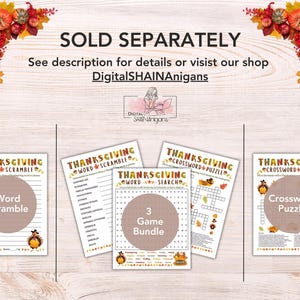 Thanksgiving Word Search Game Printable, Thanksgiving Party Game, Word ...