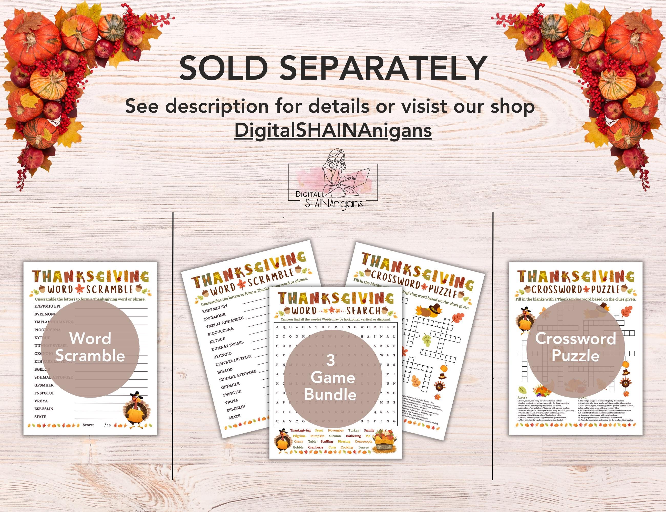 Thanksgiving Word Search Game Printable, Thanksgiving Party Game, Word ...