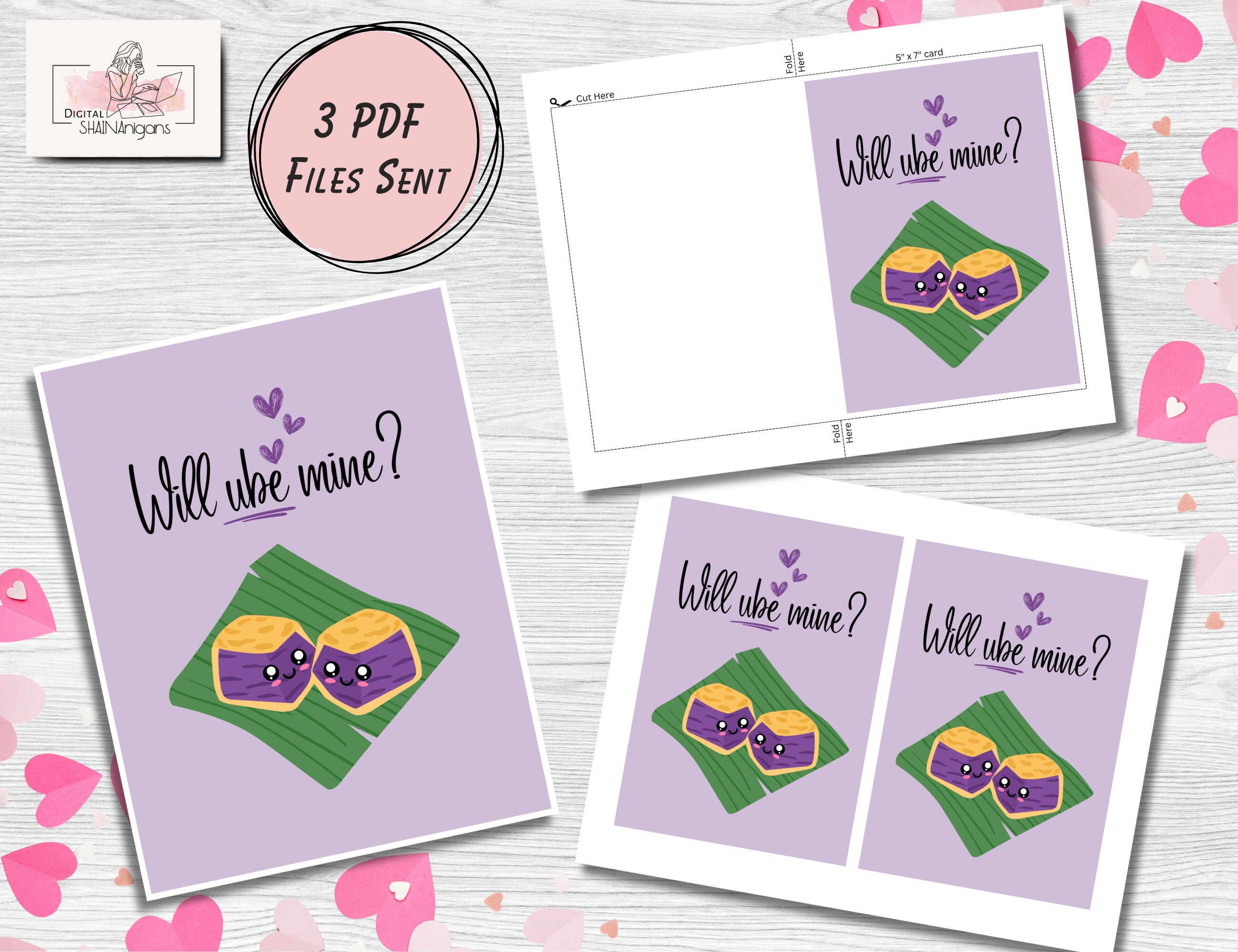 Printable Valentines Day Card, Will Ube Mine?, Will You Be Mine ...