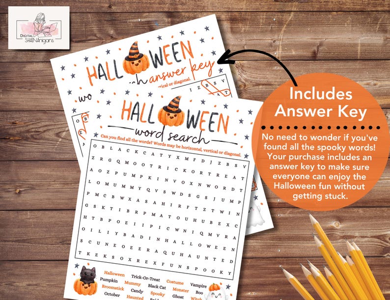 Halloween Word Search Game Printable for Kids and Adults, Halloween ...