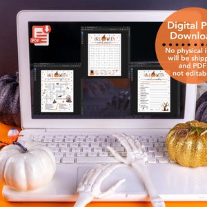Halloween 3 Game Bundle, Printable Halloween Games, Halloween Word ...