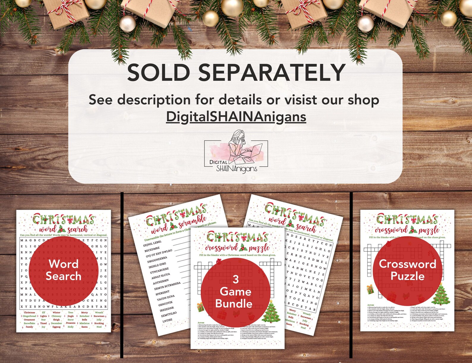 Christmas Word Scramble Game Printable, Christmas Party Game, Word ...