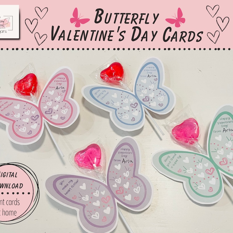 Butterfly Valentine - Etsy