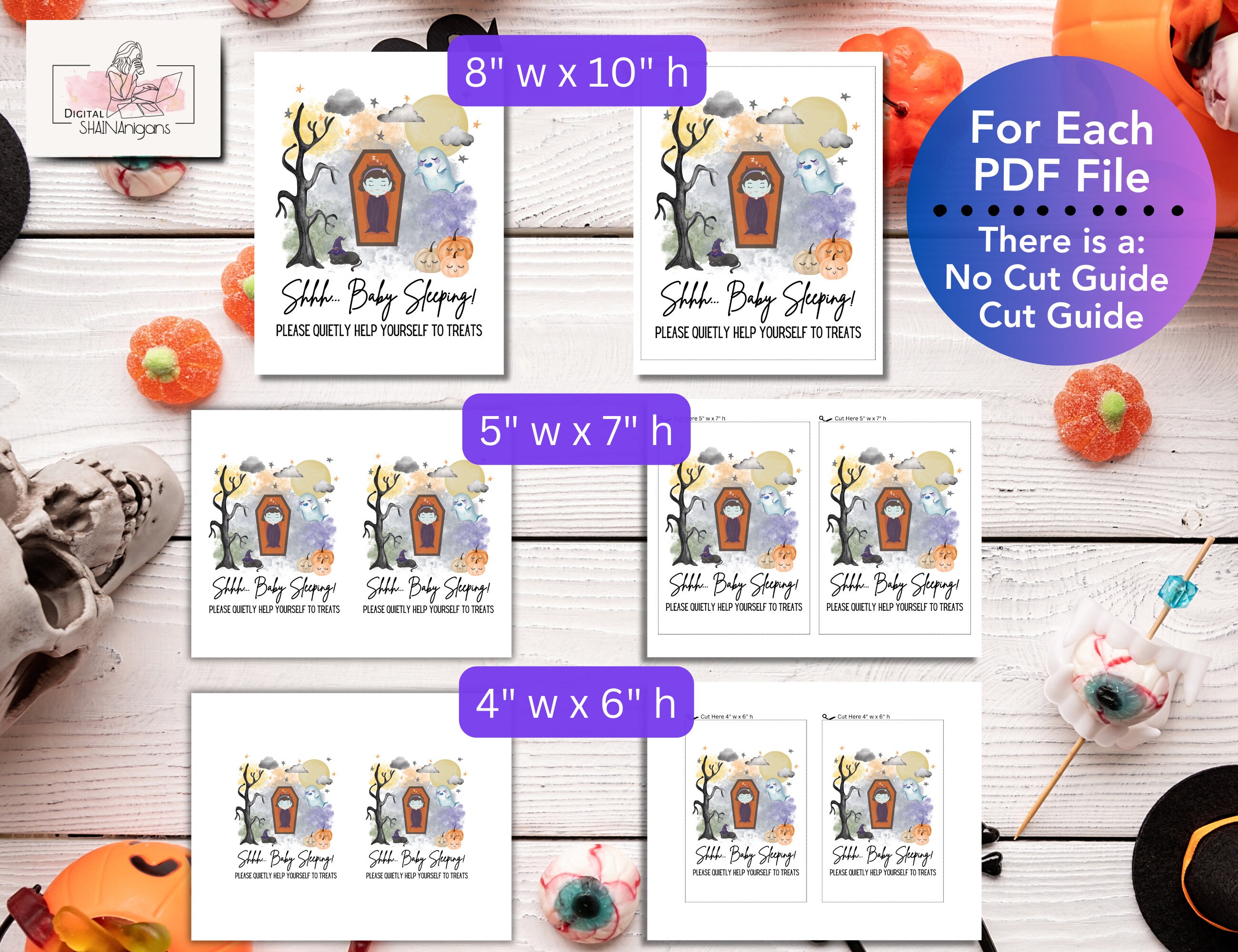 Shhh Baby is Sleeping Sign, Please Quietly Help Yourself to Treats ...