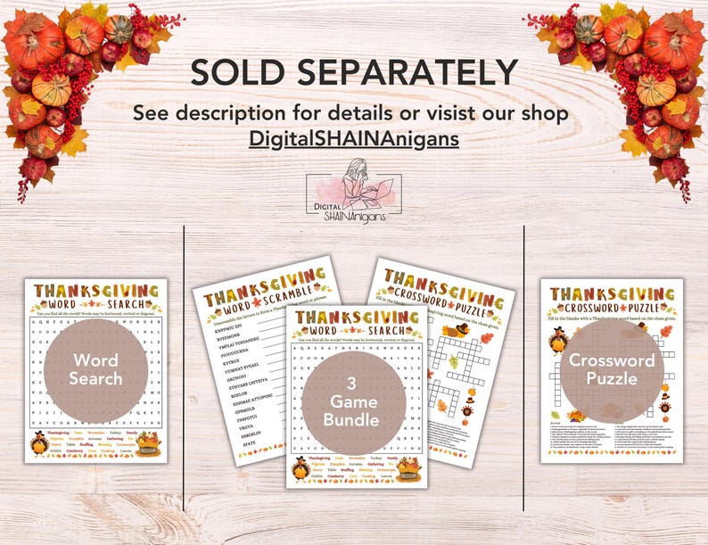 Thanksgiving Word Scramble Game Printable, Thanksgiving Party Game ...