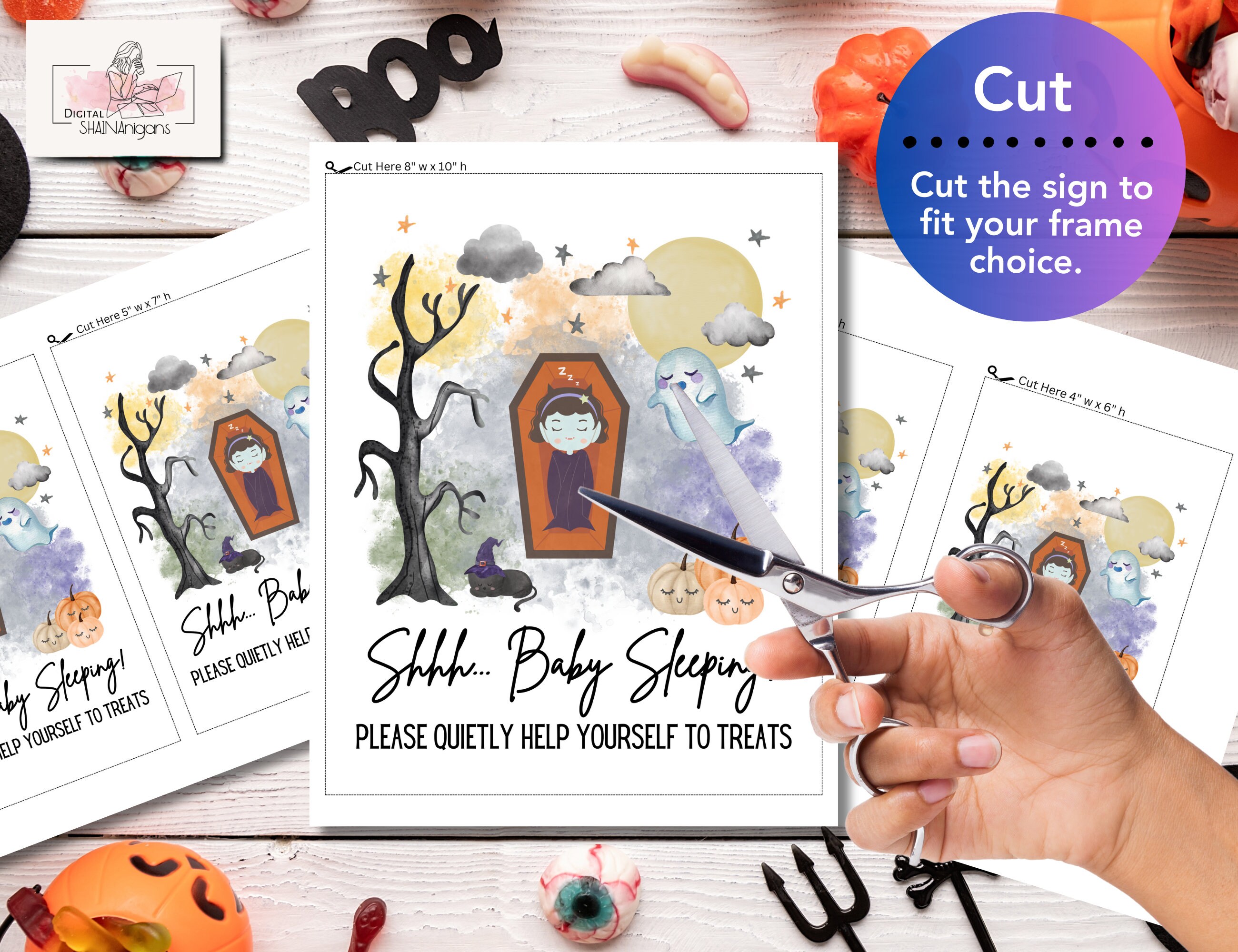 Shhh Baby is Sleeping Sign, Please Quietly Help Yourself to Treats ...