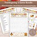 Thanksgiving 3 Game Bundle, Printable Thanksgiving Game, Thanksgiving ...