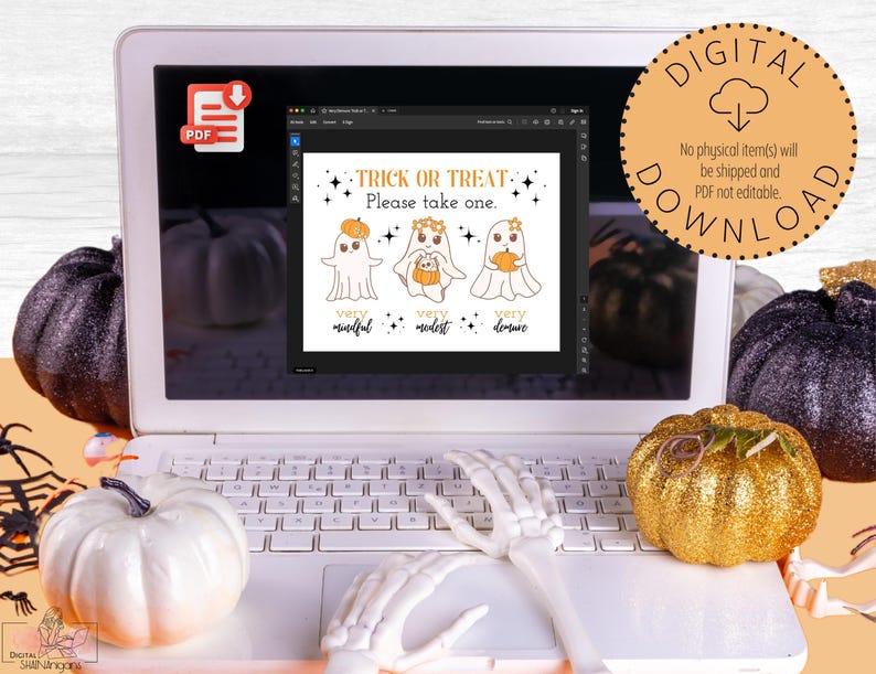 Very Demure Halloween Trick or Treat Sign, Halloween Printable Sign ...