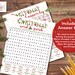 Christmas Word Search Game Printable, Christmas Party Game, Word Search ...