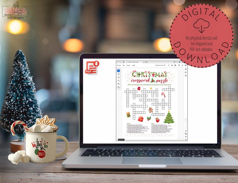 Christmas Crossword Puzzle Game Printable for Kids and Adults ...
