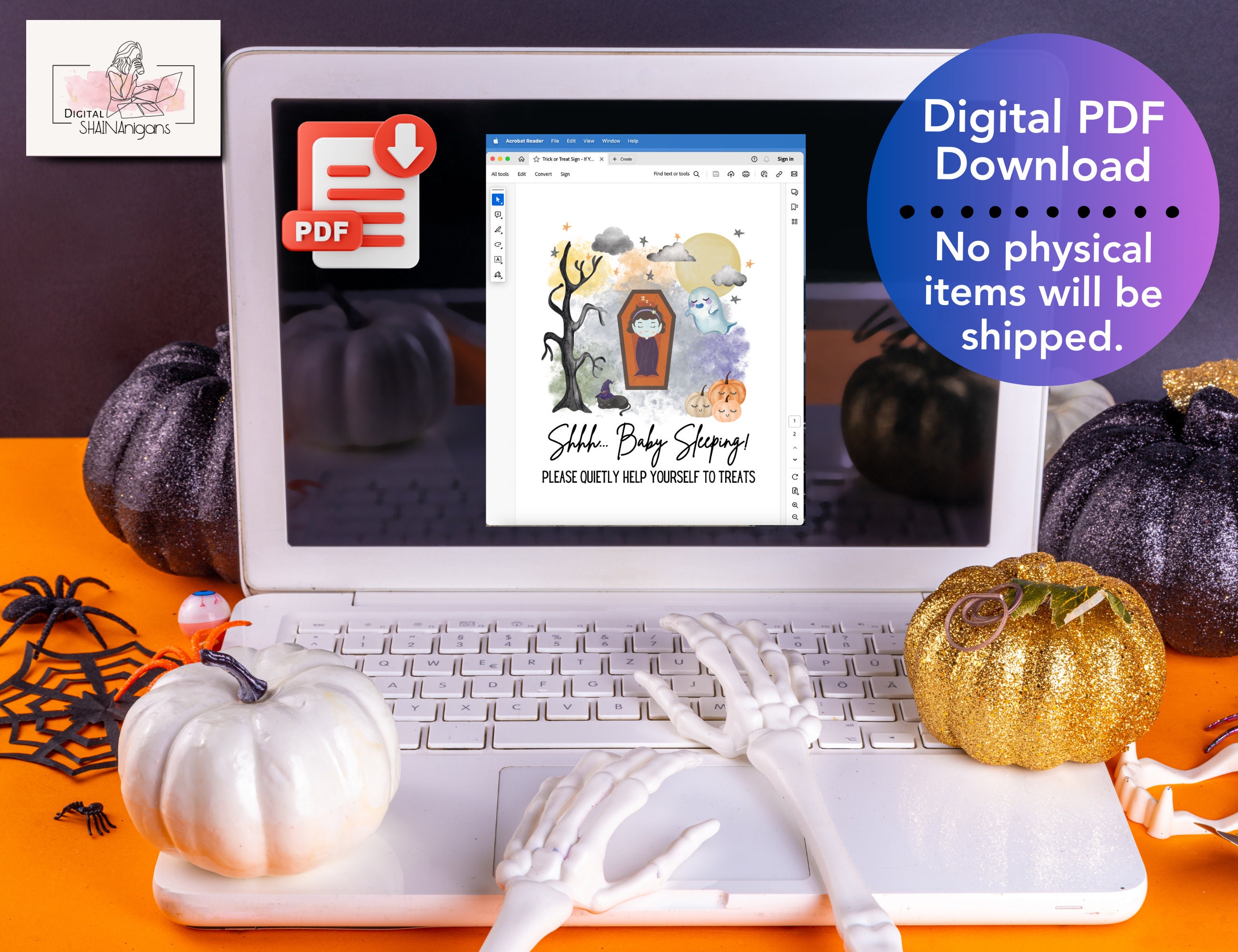 Shhh Baby is Sleeping Sign, Please Quietly Help Yourself to Treats ...