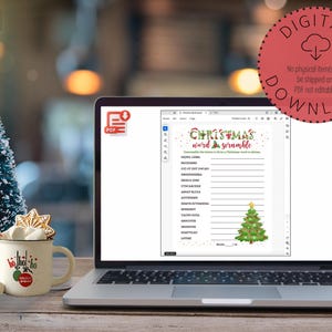 Christmas Word Scramble Game Printable, Christmas Party Game, Word ...