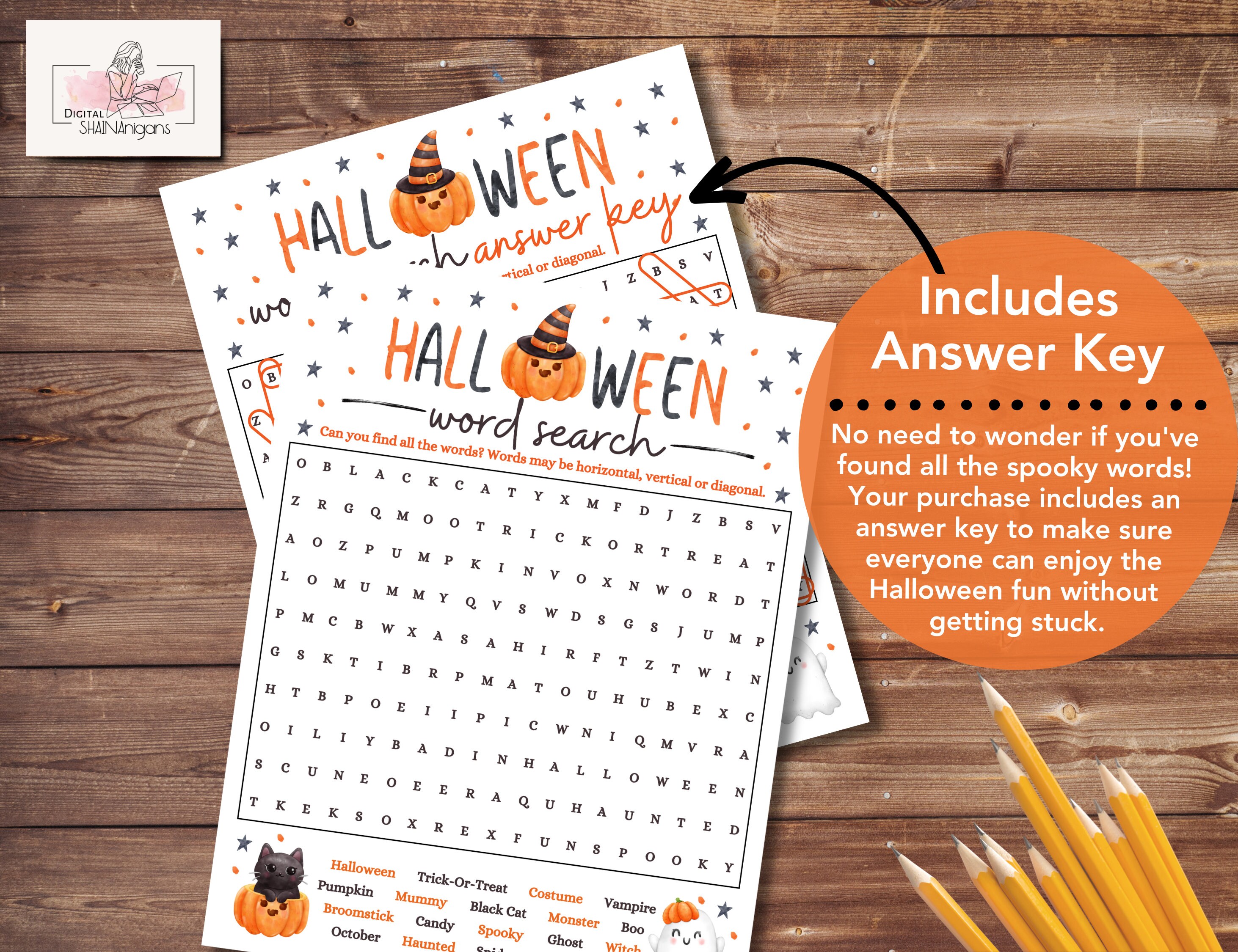 Halloween Word Search Game Printable for Kids and Adults - Etsy