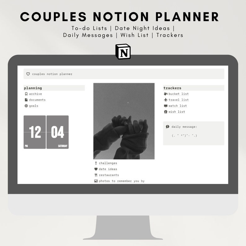 2025 Couples Notion Planner / Relationship Planner, Digital Planner ...