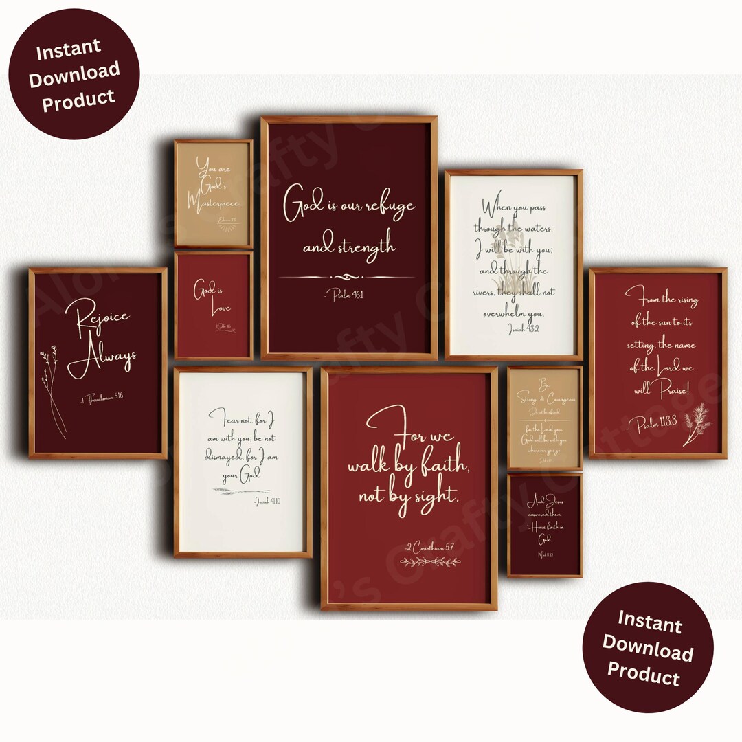 Christian Fall Wall Art: Bible Verse Printable (digital Download) - Etsy
