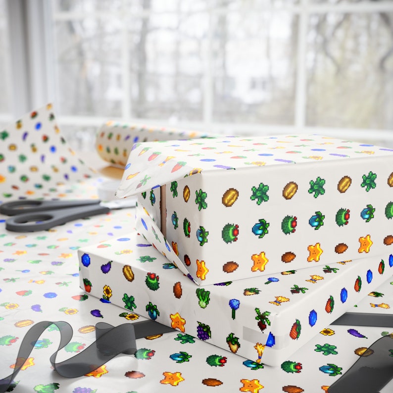 Stardew Valley Wrapping Paper | Pixel Art Gamer Gift Wrap - Etsy