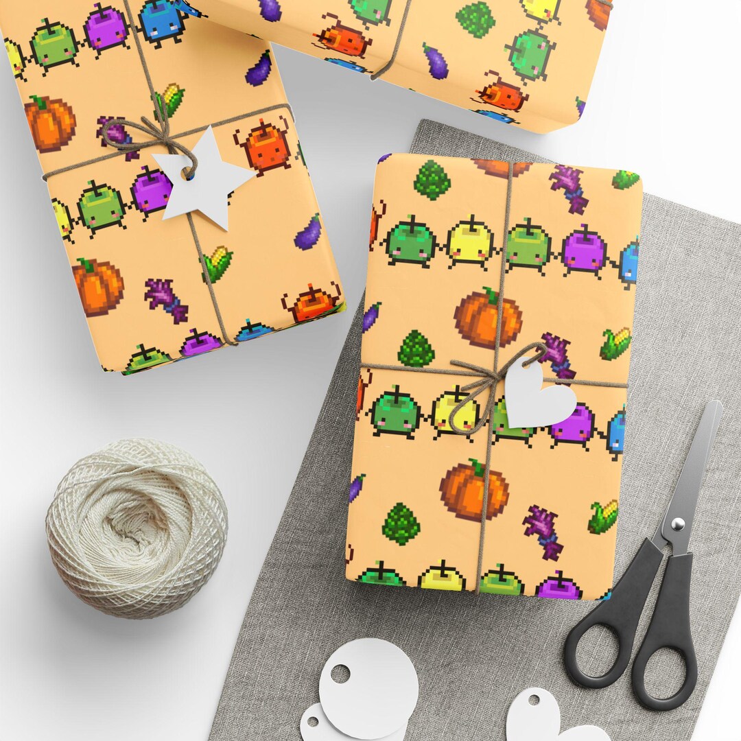 Stardew Valley Wrapping Paper, Junimo Pixel Art Gift Wrap - Etsy