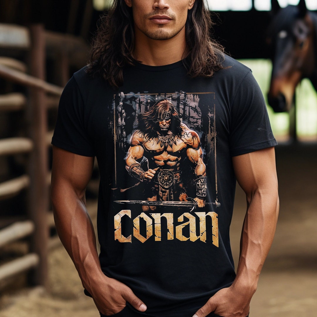 Conan the Barbarian Shirt, Cimmerian Warrior Vintage Marvel Comic Tee ...