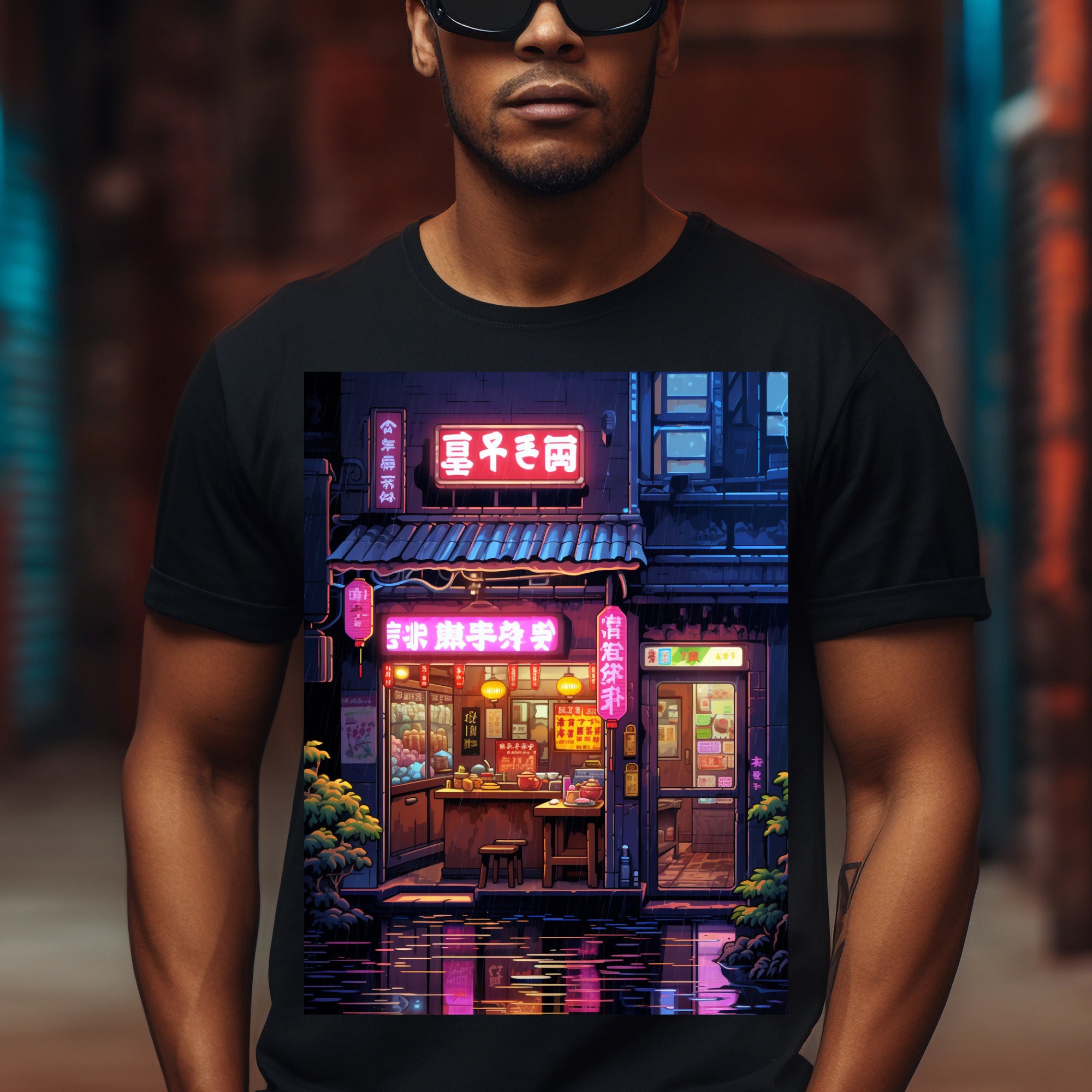 Japanese Ramen Shop Shirt, Cozy Cafe Studio Ghibli Japan Manga Comic ...