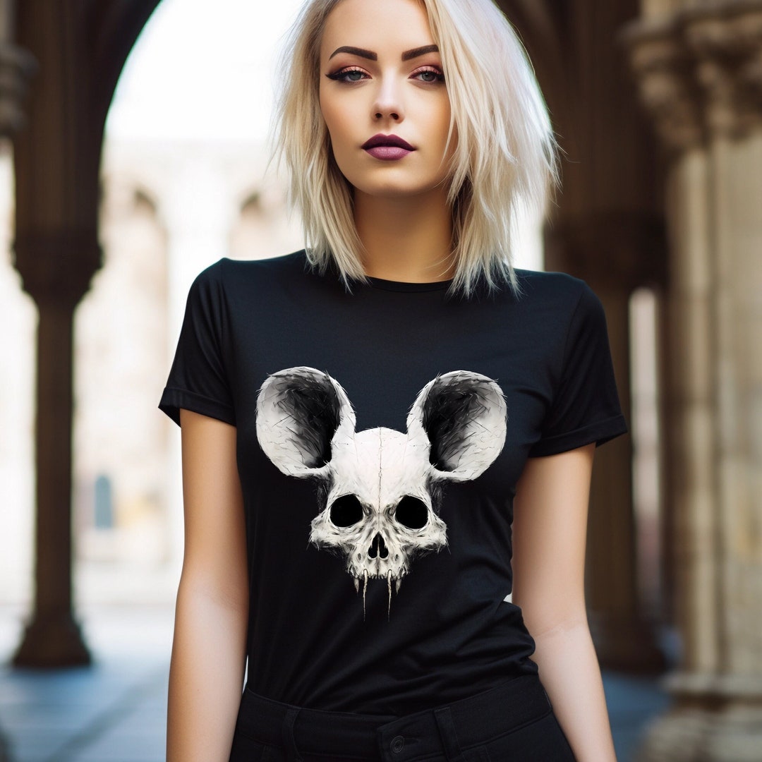 Nightmare Steamboat Willy Mouse Skull Shirt, Goth Fairytale Goblincore ...
