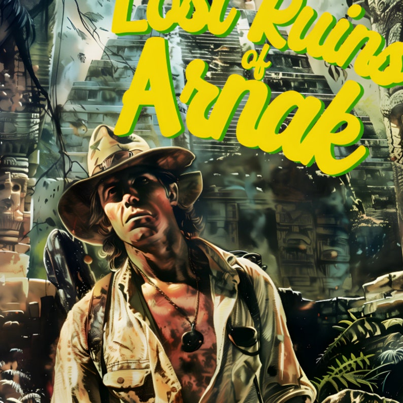 Lost Ruins of Arnak Board Game Poster, Adventure Indiana Jones Painting ...