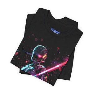 Cyberpunk Robot Lightsaber Shirt, Transhuman Game Art Film 2077 ...