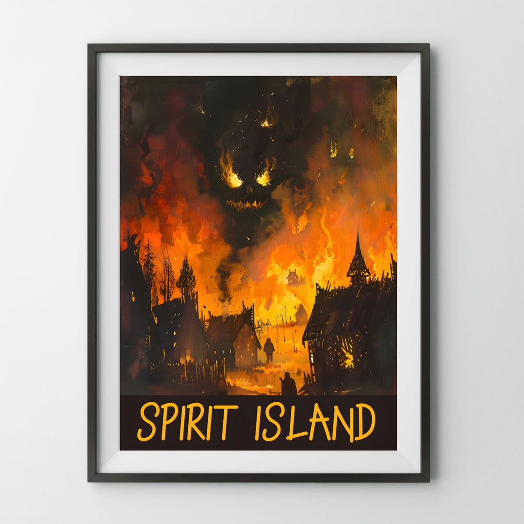 Spirit Island Board Game Poster, Fire Spirit Painting Strategy Game ...