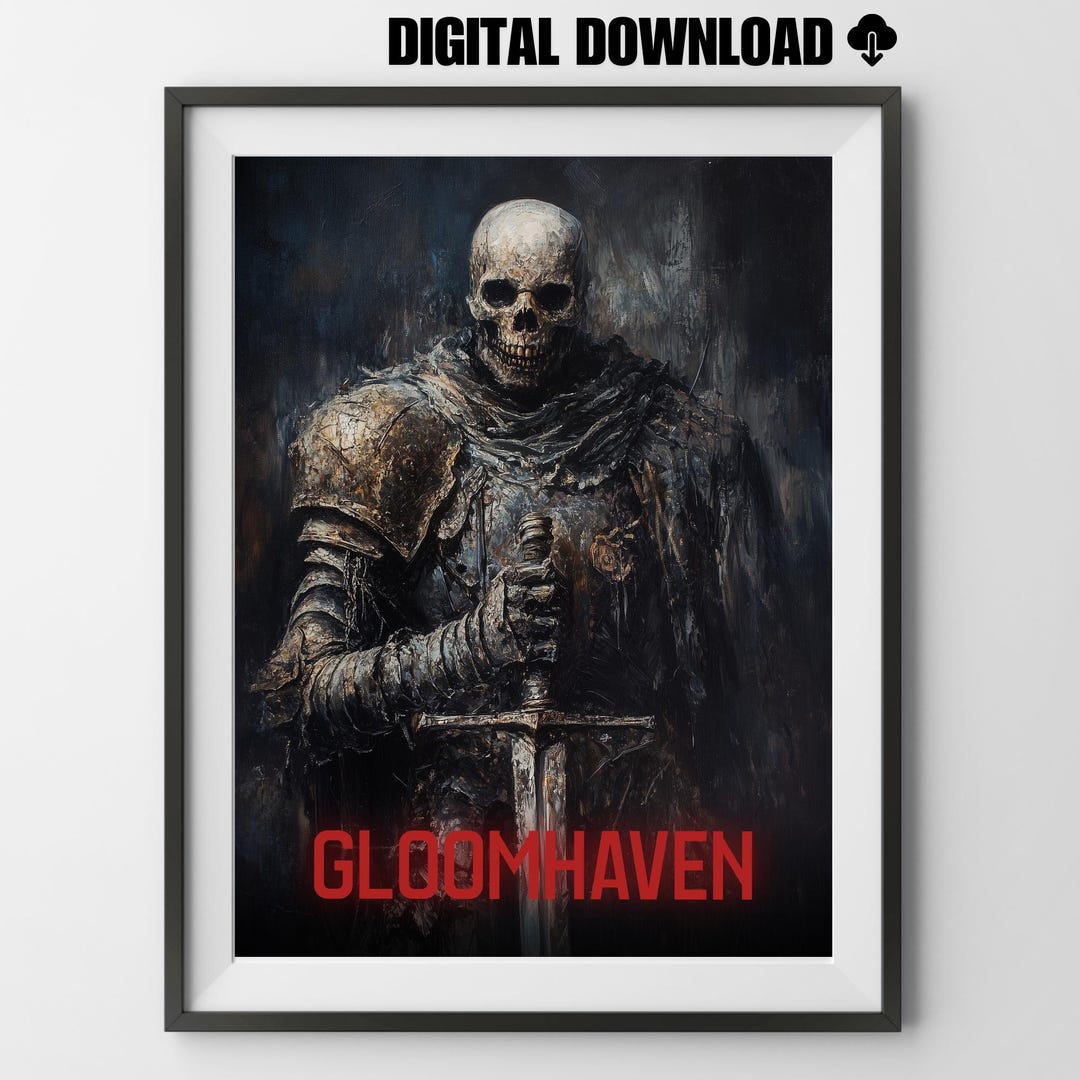 Gloomhaven Digital Board Game Print, Fantasy Painting Poster Wall Art ...