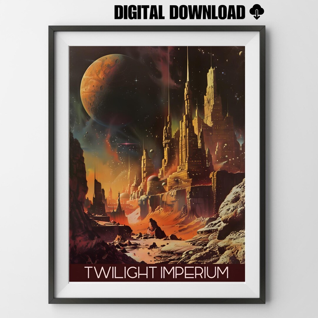 Twilight Imperium Digital Board Game Poster, Scifi City 4x Space War ...