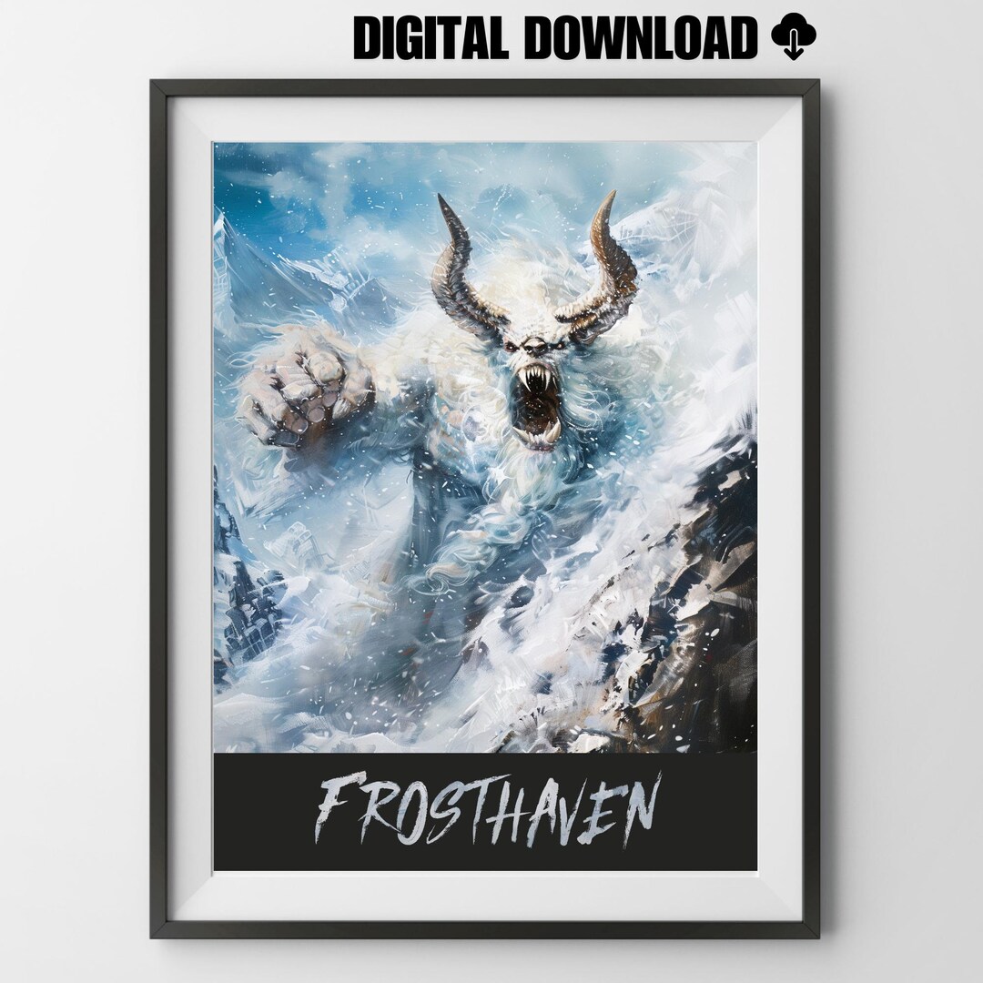 Frosthaven Digital Board Game Poster, Painting Print Wall Art Strategy ...