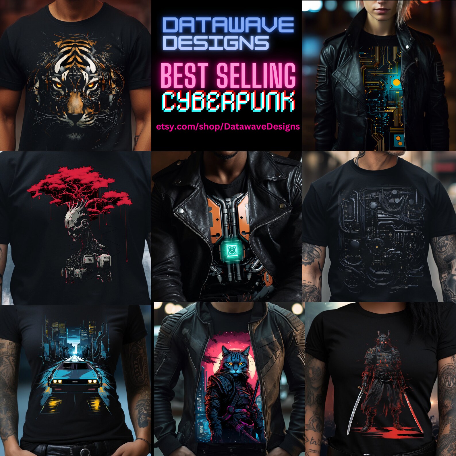 Ninja Samurai Cat Shirt, Cyber Punk Cyberpunk Cat Japanese Clothing ...