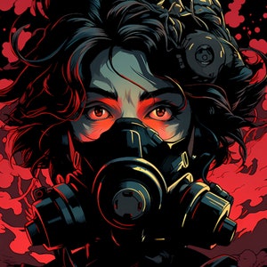 Cyberpunk Gas Mask Geisha Shirt, Cyberpunk 2077 Cyberpunk Shirt ...