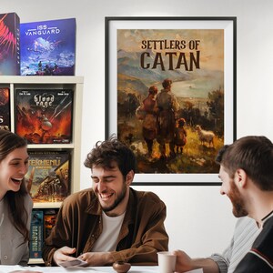 Settlers of Catan Board Game Poster, Family Board Game Top Classic Euro ...